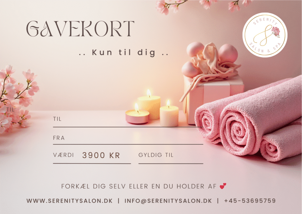 Serenity - 3000 kr Gavekort - Serenity Salon